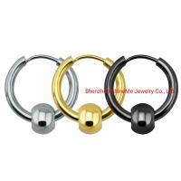 China Body Jewelry Round Simple Temperament Titanium Steel Earrings Cross-Border Surgical Stainless Steel Piercing Ssp009 for sale