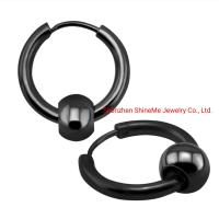 China Body Jewelry Round Simple Temperament Titanium Steel Earrings Cross-Border Surgical Stainless Steel Piercing Ssp009 for sale