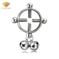 China Wholesale Jewelry Stainless Steel Body Piercings Hypoallergenic Fun Milk Ring Adjustable Screw Round Bell Ring for Nipple Sspb0224 for sale