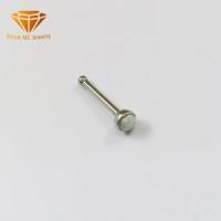 China Hot Selling Opal Lip Nail Ring Stainless Steel Straight Nose Nail Piercing Jewelry Ssp061 for sale