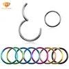 China Fashion Jewelry 316L Stainless Steel Piercing Jewelry Hinged Segment Ring Closed Loop Nose Ring Hinged Rings Sspb07 for sale