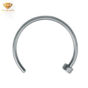 China European and American Stainless Steel Nasal Ring C Type Nail Studs Titanium Steel Body Piercing Factory Direct Sales Sspb05 for sale