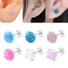 China 3/4/5mm Mini Opal Earrings for Women Stainless Steel Thin Rod Piercing Earrings European and American Earrings Smer0425 for sale