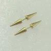China Stainless Steel Double Pointed Cone Stud Earrings Double Pointed Earrings Earrings Body Piercing Jewelry Wholesale Er0008g for sale