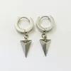 China Temperament High-End Simple Retro Stainless Steel Titanium Ear Buckle Earrings European and American Personality IP 18K Gold Triangle Pendant Earrings Er0026 for sale