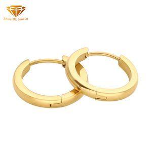 China European and American Fashion Stainless Titanium Steel Earrings Classic Curved Small Circle Line Double-Sided Ear Buckle Wild Explosion Ear Clip Earrings Er2011 for sale