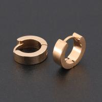 China New Flat Titanium Steel Round Men Earring Women Earrings Buckle Stainless Steel Stud Earrings Er0016 for sale