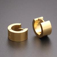 China New Flat Titanium Steel Round Men Earring Women Earrings Buckle Stainless Steel Stud Earrings Er0016 for sale