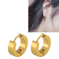 China New Flat Titanium Steel Round Men Earring Women Earrings Buckle Stainless Steel Stud Earrings Er0016 for sale
