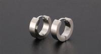 China New Flat Titanium Steel Round Men Earring Women Earrings Buckle Stainless Steel Stud Earrings Er0016 for sale