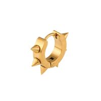 China Fashion Jewelry Punk Rivet Sharp Cone Titanium Steel Ear Buckle Male Stainless Steel Pierced Personality Round Ring Earrings for Men Er0017 for sale