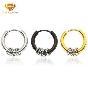 China Korean Fashion Titanium Steel Earrings Small Circle Men's Round Wire Earrings 316L Stainless Steel Fashion Earrings Er0092 for sale
