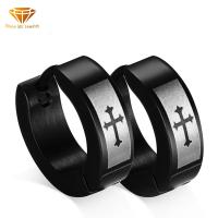 China Stainless Steel Men's Earrings Ear Buckles Quality Hoop Earrings for Men Wholesale Erh126 for sale