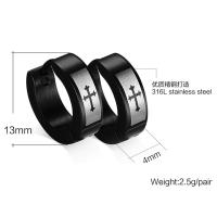 China Stainless Steel Men's Earrings Ear Buckles Quality Hoop Earrings for Men Wholesale Erh126 for sale