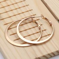 China Factory Direct Sale Flat Round Exaggerated Big Earrings Nightclub Fashion Big C-Shaped Earring Ear Buckle Titanium Steel Earrings Er0056 for sale