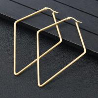 China Factory Wholesale European and American Fashion Simple Titanium Steel Geometric Earrings Stainless Steel Exaggerated Diamond Big Ear Ring Ear Jewelry Er0315b for sale