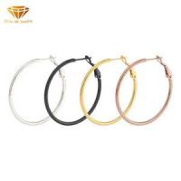 China Fashion Jewelry Personality Big Earrings European and American Explosion Models Exaggerated Surgical Steel Round Circle Earrings Female Ins Jewelry Er1231 for sale