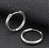China Stainless Steel Jewelry Manufacturer Customized Proofing 2.5mm Stainless Steel Round Tube Small Ear Ring Steel Color Female Er9218 for sale