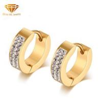 China Fashion Jewelry Earrings Titanium Stainless Steel Slime Diamond Earrings Small Jewelry Factory Wholesale Er9213 for sale