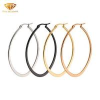 China European and American Oval Exaggerated Big Earrings Autumn and Winter Earrings Round Flattened Ear Buckle Earrings Ear Jewelry Fashion Retro Er1925 for sale