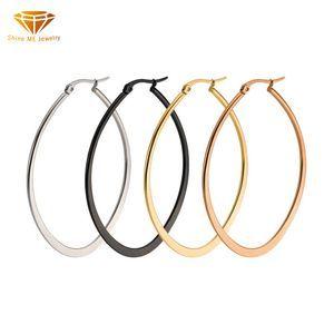 China European and American Oval Exaggerated Big Earrings Autumn and Winter Earrings Round Flattened Ear Buckle Earrings Ear Jewelry Fashion Retro Er1925 for sale