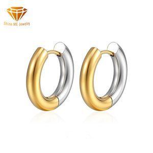 China Hot Selling Titanium Steel Earrings High-End Electroplated Temperament Gradient European and American Female Earrings Ear Buckles Er5002 for sale