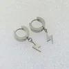 China European and American Fashion Stainless Steel Lightning Pendant Ear Buckle Titanium Steel Earrings Student Personality Ear Buckle Ear Stud Er0025 for sale