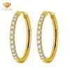 China High Quality High Polished Earrings Stainless Steel Buckle with Diamond Inlay Personalized Earrings Silver Earrings Erh020 for sale