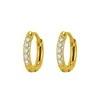 China High Quality High Polished Earrings Stainless Steel Buckle with Diamond Inlay Personalized Earrings Silver Earrings Erh020 for sale