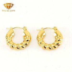 China Earrings Wholesale Stainless Steel Gold-Plated European and American Retro Personalized High-End Geometric Hollow Earrings Sm1257 for sale
