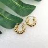China Earrings Wholesale Stainless Steel Gold-Plated European and American Retro Personalized High-End Geometric Hollow Earrings Sm1257 for sale