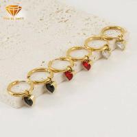 China European and American Retro Ins Style High-End Circular Stainless Steel Earrings Female Internet Celebrity Temperament Love Zircon Titanium Steel Earrings Sm334 for sale
