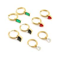 China European and American Retro Ins Style High-End Circular Stainless Steel Earrings Female Internet Celebrity Temperament Love Zircon Titanium Steel Earrings Sm334 for sale