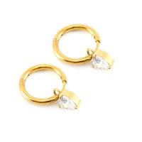 China European and American Retro Ins Style High-End Circular Stainless Steel Earrings Female Internet Celebrity Temperament Love Zircon Titanium Steel Earrings Sm334 for sale
