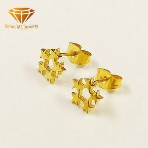 China Fashion Jewelry Stainless Steel Jewelry Piercing IP Gold Earrings Ear Studs for Women Er4825 for sale