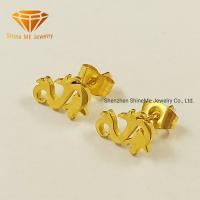 China New Arrival Charming Silver Jewelry IP Gold Stainless Steel Jewelry Ear Studs for Women Er4821 for sale