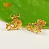 China New Arrival Charming Silver Jewelry IP Gold Stainless Steel Jewelry Ear Studs for Women Er4821 for sale