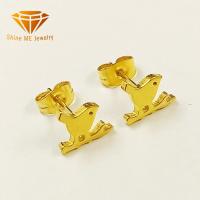 China Shineme Body Jewelry Stainless Steel Jewelry Gold Plating Earrings Piercing Ear Studs for Women Er4820 for sale