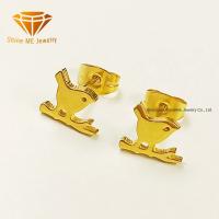 China Shineme Body Jewelry Stainless Steel Jewelry Gold Plating Earrings Piercing Ear Studs for Women Er4820 for sale