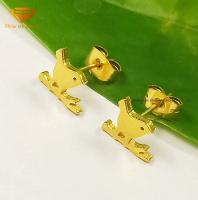 China Shineme Body Jewelry Stainless Steel Jewelry Gold Plating Earrings Piercing Ear Studs for Women Er4820 for sale