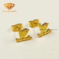 China Shineme Body Jewelry Stainless Steel Jewelry Gold Plating Earrings Piercing Ear Studs for Women Er4820 for sale