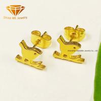 China Shineme Body Jewelry Stainless Steel Jewelry Gold Plating Earrings Piercing Ear Studs for Women Er4820 for sale