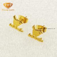 China Shineme Body Jewelry Stainless Steel Jewelry Gold Plating Earrings Piercing Ear Studs for Women Er4820 for sale