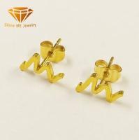 China Fashion Jewelry Stainless Steel Jewelry IP Gold Earrings Ear Studs Piercing Er4819 for sale