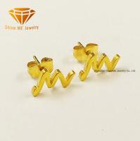 China Fashion Jewelry Stainless Steel Jewelry IP Gold Earrings Ear Studs Piercing Er4819 for sale