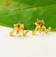 China Fashion Jewelry Stainless Steel Jewelry IP Gold Earrings Ear Studs Piercing Er4819 for sale