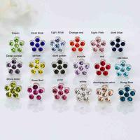 China New Plum Blossom Resin Earrings, Fashionable Color Water Diamond Earrings, Resin Ear Hole Nourishing Color Earrings Rner2412 for sale