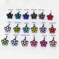 China New Plum Blossom Resin Earrings, Fashionable Color Water Diamond Earrings, Resin Ear Hole Nourishing Color Earrings Rner2412 for sale