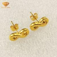 China Stainless Steel Jewelry 8 Word Earrings Silver Jewelry Chain Necklace Fashion Ladies Titanium Steel Accessories Epr3988 for sale