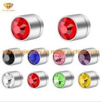 China Fashion Jewelry Piercing Ear Clip Stainless Steel Silver 5mm Zircon Stainless Steel Ear Stud Er3986 for sale